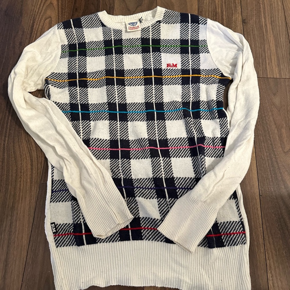 Vintage Franklin & Marshall Checkered Sweater Size M - Gem